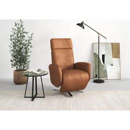 Sit & More sit&more TV-Sessel &raquo;Grenoble, inkl. Kopfteilverstellung&laquo; wahlweise mit 2 Motoren, Akku & Aufstehhilfe braun Luxus-Microfaser Vintageoptik, elektrisch 