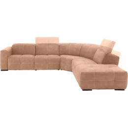 Egoitaliano Ecksofa &raquo;Sauvanne, Designsofa der Extraklasse, elegant und bequem, L-Form&laquo; wahlweise mit elektrischer Relaxfunktion, Kopfteilverstellung beige Leder &raquo;
