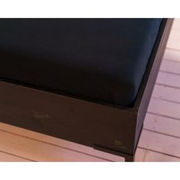 Kayori Spannbettlaken &raquo;Saiko&laquo; Bio-Baumwolle schwarz Jersey-Elasthan, Obermaterial: 97% Baumwolle, 3% Elasthan (LYCRA ) B/L: 200cm x 220cm, 1 Stk., 