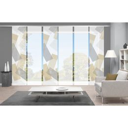 Vision Schiebegardine &raquo;NAYAH&laquo; Paneelwagen 6 Stk. tlg. SET,SCHIEBEVORHANG,BAMBUS,DIGITALDRUCK gold Polyester 260cm, Paneelwagen, 60cm