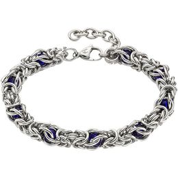 Bruno Banani Edelstahlarmband &raquo;Schmuck&laquo; mit Glasstein blau 25,5cm, Edelstahl