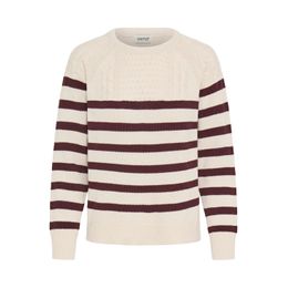 oxmo Damen Strickfleece-Pullover "Strickpullover OXSanva", braun, Gr. M, Obermaterial: 70% Baumwolle CO recyc.. 30% Polyester Pol. recyc.., Pullover