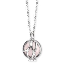 Engelsrufer Damen Kette mit Anh&auml;nger &raquo;Powerful Stone Paradise Rosenquarz&laquo; mit Rosenquarz bunt XS, Silber 925 (Sterlingsilber), L: 50