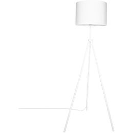 Stehlampe &raquo;Rina&laquo; E27 1 Stk. Stehleuchte mit Stoffschirm wei&szlig; 1, &Oslash; 57cm, 1 Stk.