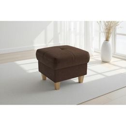 Sit & More sit&more Polsterhocker &raquo;Pamela, B: 58 cm&laquo; 1 Stk. tlg. verschiedene Farben und Stoffe, bis 120 kg belastbar braun 100% Polyester B/H/T: 58cm x 48cm x 