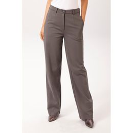 Aniston Casual Damen Aniston CASUAL Jerseyhose mit weitem, geraden Bein - NEUE KOLLEKTION grau 48, N-Gr