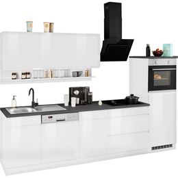 KOCHSTATION K&uuml;chenzeile &raquo;KS-Virginia,neu in verbesserter Ausf&uuml;hrung&laquo; Arbeitsplatte 38 mm stark, Stauraum, Softclose, Breite 300 cm, Soft-Close, 