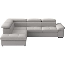 Sit & More sit&more Ecksofa &raquo;Viola, L-Form, B. 249 cm&laquo; optional Schlaffunktion 95% Polyester, 5% Polyamid B/H/T: 249cm x 73cm x 226cm, Flachgewebe LINO, Ottomane