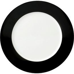 Van Well Dessertteller &raquo;Vario&laquo; Teller Set, Porzellan, sp&uuml;lmaschinen- und mikrowellengeeignet, &Oslash; 20 cm schwarz-wei&szlig; Porzellan 20cm