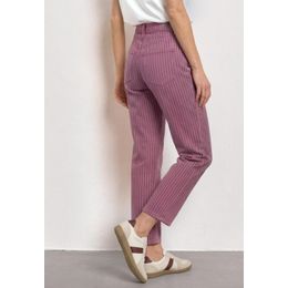 Street One Damen Comfort-fit-Jeans, rosa, Gr. 29, gestreift, Jeans, 97% Baumwolle, 3% Elasthan, Jeans, im Streifendesign