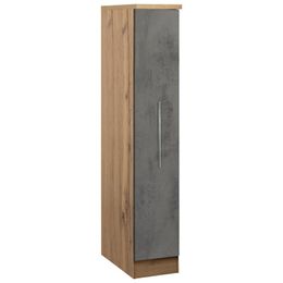 KOCHSTATION Apothekerschrank &raquo;KS-Samos&laquo; mit 3 Ablagen grau grafit, B/H/T: 30cm x 165cm x 60cm, T&uuml;ren: 1 Stk.