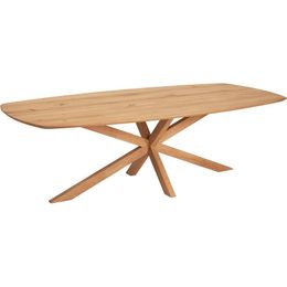 OMG Design Esstisch &raquo;Nottingham&laquo; 1 Stk. tlg. Eiche Massivholz, mit Spider-Gestell braun B/H/T: 160cm x 77cm x 92cm