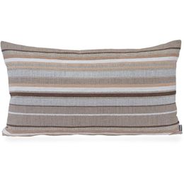 HOCK Dekokissen &raquo;Mary&laquo; R&uuml;ckenkissen inkl. F&uuml;llung, 60x60cm, Dekokissen Streifen, pink braun Baumwolle, Polyester B/L: 70cm x 40cm, 1 Stk.