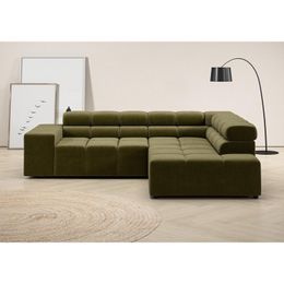Home Affaire Ecksofa &raquo;Ancona, Ecksofa, incl. Kopfteilverstellung, Breite 249 cm, L-Form&laquo; wahlweise motorische Sitztiefenverstellung, B/T(H: 249/215/70