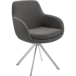Musterring Esszimmerstuhl &raquo;Tavia&laquo; (Set) 2 Stk. grau B/H/T: 62cm x 86cm x 66cm, 2 Stk., Chenille, Stativgestell