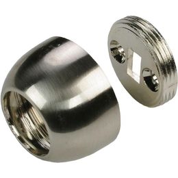 Liedeco Gardinenstangenhalter &raquo;Wandlager, Wandhalter f&uuml;r 20 mm Gardinenstangen "France"&laquo; Halter, Tr&auml;ger f&uuml;r Stangen, Rohre 20 mm silber L: 1,9cm
