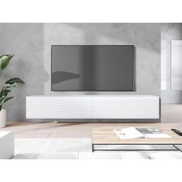 Home Affaire Lowboard &raquo;Vera, wahlweise mit oder ohne Beleuchtung&laquo; gefr&auml;ste MDF Front mit 3D Effekt, stehend und h&auml;ngend montierbar wei&szlig; B/H/T: 180cm x