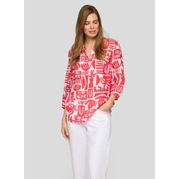 Rabe Damen Klassische Bluse "Bluse", rot, Gr. 46, gemustert, 85% Viskose, 15% Polyamid, Blusen