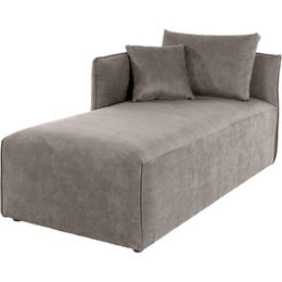 OTTO home Ottomane &raquo;N&ouml;re&laquo; Modul - zum Zusammenstellen; in vielen Bezugsqualit&auml;ten und Farben grau Samtoptik (100% Polyester);Struktur (100% 