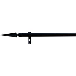 Indeko Gardinenstange &raquo;Parma&laquo; &Oslash; 16 mm 1 l&auml;ufig-l&auml;ufig Wunschma&szlig;l&auml;nge schwarz Eisen B/L: 280cm &Oslash; 16mm, 1 Stk., 1 l&auml;ufig