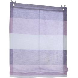 Kutti Raffrollo &raquo;Marit&laquo; mit Hakenaufh&auml;ngung ohne Bohren halbtransparent, Polyester, Hakenaufh&auml;ngung bunt Obermaterial: 100% Polyester 120cm, Hakenaufh&auml;ngung
