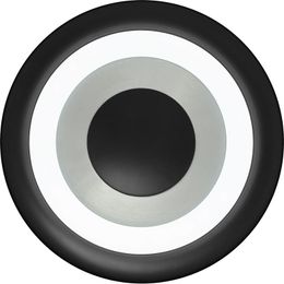 HELL h&ouml;llisch gutes Licht LED Deckenleuchte &raquo;SPEAKER&laquo; LED-Modul 1 Stk. warmwei&szlig; - kaltwei&szlig; B-Link Fernbedienung, CCT schwarz 1, &Oslash; 40cm H: 8cm, 1 Stk.