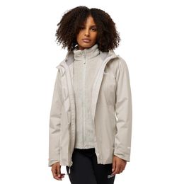 Jack Wolfskin Damen 3-in-1-Funktionsjacke "ROTWAND 3IN1 JKT W", beige, Gr. XXL, Obermaterial: 100% Polyester. Futter: 100% Polyester. Innenmaterial: