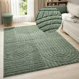 OTTO home Teppich &raquo;Jonne, Boho-Design, Scandi, Designteppich&laquo; rechteckig 20 mm H&ouml;he Hoch-Tief, 3D Optik, skandinavischer Stil, Wohnzimmer, 