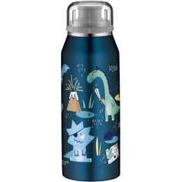 Alfi Isolierflasche &raquo;KIDS ISO BOTTLE, Edelstahlk&ouml;rper, sp&uuml;lmaschinenfest&laquo; 12h hei&szlig; & 24h kalt, Trink&ouml;ffnung mit konsistentem Trinkfluss blau Edelstahl, 