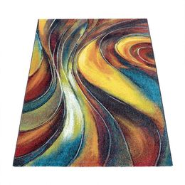 Paco Home Teppich &raquo;Canvas 902&laquo; rechteckig 16 mm H&ouml;he Kurzflor, modernes Design, ideal im Wohnzimmer & Schlafzimmer bunt Polypropylen (PP) B : 120cm 1 Stk., 16mm