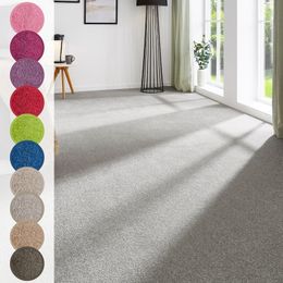 ANDIAMO Teppichboden &raquo;Ines, Kr&auml;uselvelours, Gesamth&ouml;he 8,5 mm, Luxusklasse LC2&laquo; rechteckig Uni Farben, Breite 400 cm, strapazierf&auml;hig & pflegeleicht grau 