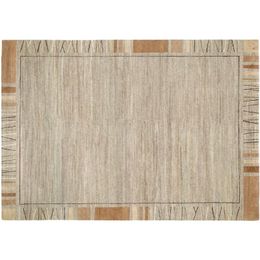 OCI DIE TEPPICHMARKE Wollteppich &raquo;Sensation SILK 100 REKHI&laquo; rechteckig 6 mm H&ouml;he handgekn&uuml;pft, Nepal, reine Wolle, Wohnzimmer beige Schurwolle B : 