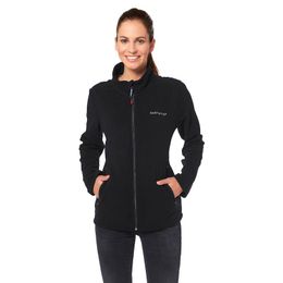 Eastwind Damen Fleecejacke ohne Kapuze f&uuml;r kalte Tage, aus 100% Polyester, sportlicher Stil schwarz 40/42