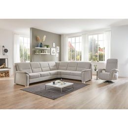 Die PlanBar Ecksofa &raquo;PP-HS10002&laquo; wahlweise mit Kopfteilverstellung, Schlaffunktion und Stauraum 100% Polyester B/H/T: 303cm x 92cm x 245cm, 