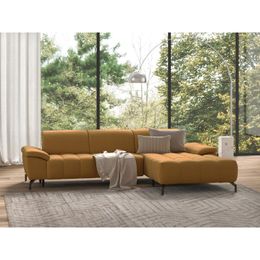 Sit & More sit&more Ecksofa &raquo;Cool L-Form&laquo; wahlweise mit Kopfteilverstellung und Vorziehsitz, motorisch gelb B/H/T: 290cm x 79cm x 185cm, Luxus-Microfaser Paris, 