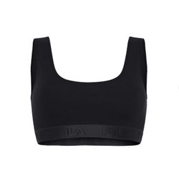 Fila Damen B&uuml;gelloser BH, Gr. L, schwarz, Obermaterial: 95% Baumwolle, 5% Elasthan, BHs, elastisches Unterbrustband, Baumwollmix