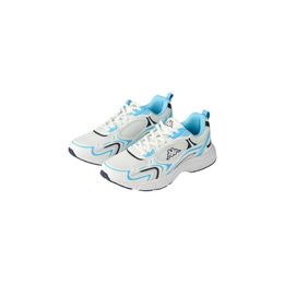 Kappa Herren Bootsschuh "Kappa Low shoe KMLogo", Gr. 45wei&szlig;, azure celeste, blau m, Obermaterial: 60% Polyester, 40% Polyurethan, Schuhe