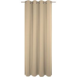 Adam Vorhang &raquo;Uni Collection light&laquo; &Ouml;sen 1 Stk. tlg. aus 100% Bio-Baumwolle beige Baumwolle (Bio-Baumwolle) 245cm, &Ouml;sen, 142cm