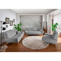 Home Affaire Polstergarnitur &raquo;Drago elegant und zeitlos, komfortabel, moderne Formensprache&laquo; Set, 3-Sitzer, 2-Sitzer und Sessel, 3 Stk. tlg. als 