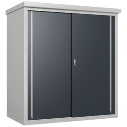 TRIMETALS Garten-Ger&auml;teschrank &raquo;Guardian&laquo; grau Stahl Einheitsgr&ouml;&szlig;e