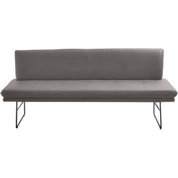 K+w Komfort & Wohnen K+W Komfort & Wohnen Polsterbank 1 Stk. tlg. Polsterbank in Spitzkissenoptik, Sitzsteppung, in 2 Gr&ouml;&szlig;en w&auml;hlbar grau B/H/T: 195cm x 87cm x 65cm, Leder