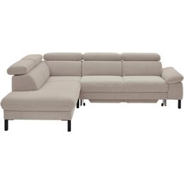 Home Affaire Ecksofa &raquo;Arnayon mit Querschl&auml;fer-Bettfunktion, Schlafsofa, gro&szlig;er Bettkasten&laquo; manuelle Kopfteilverstellung, Tonnentaschen-Federkern, 