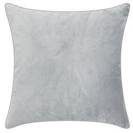 Pad Dekokissen &raquo;Elegance&laquo; Design als Basic, aus Samt, elegante Optik grau Polyester B/L: 50cm x 50cm, 1 Stk.