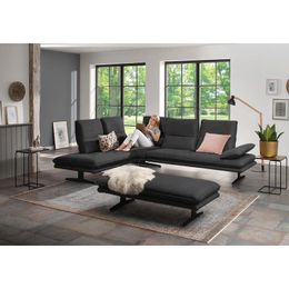 W.Schillig Ecksofa &raquo;broadway, Designsofa, toller Sitzkomfort, zeitlos, elegant, L-Form&laquo; Sitztiefenverstellung, Kopfteil- & Seitenteilverstellung, 
