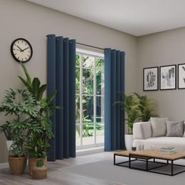 Neutex for you! Verdunkelungsvorhang &raquo;INSULA&laquo; &Ouml;sen 1 Stk. tlg. Uni-Dimout f&uuml;r starke Verdunklung, nach Ma&szlig; blau Polyester 245cm, &Ouml;sen, 140cm