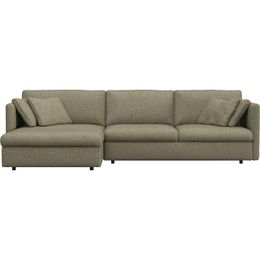 FLEXLUX Ecksofa &raquo;Lovane&laquo; Weich & anschmiegsam, gro&szlig;e Sitztiefe auf Kaltschaum, Dekokissen inkl. gr&uuml;n 62% Polyester/14% Cotton/7% Linen B/H/T: 290cm x 
