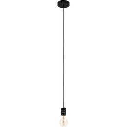 Eglo H&auml;ngeleuchte &raquo;YORTH&laquo; E27 1 Stk. H&auml;ngeleuchte aus Stahl - exkl. E27 - 40W schwarz &Oslash; 5cm H: 150cm, 1 Stk.