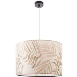 Paco Home Pendelleuchte &raquo;Kuba 126&laquo; E27 Lampenschirm Esstisch H&auml;ngelampe Wohnzimmer Kinderzimmer Palme schwarz 1, &Oslash; 45,5cm H: 179,5cm