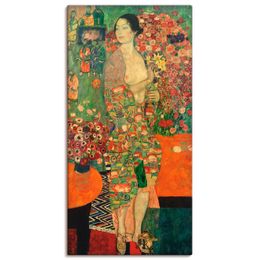 Artland Wandbild &raquo;Die T&auml;nzerin&laquo; Frau 1 Stk. tlg. als Leinwandbild, Poster in verschied. Gr&ouml;&szlig;en rot Leinwand B/H/T: 20cm x 40cm, Leinwandbild Frau Hochformat, 
