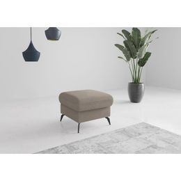 OTTO home Polsterhocker &raquo;Rochelle&laquo; 1 Stk. tlg. moderne 15 cm Metallf&uuml;&szlig;e grau 95% Polyester 5% Polyamid B/H/T: 58cm x 50cm x 58cm, Flachgewebe LINO,mit